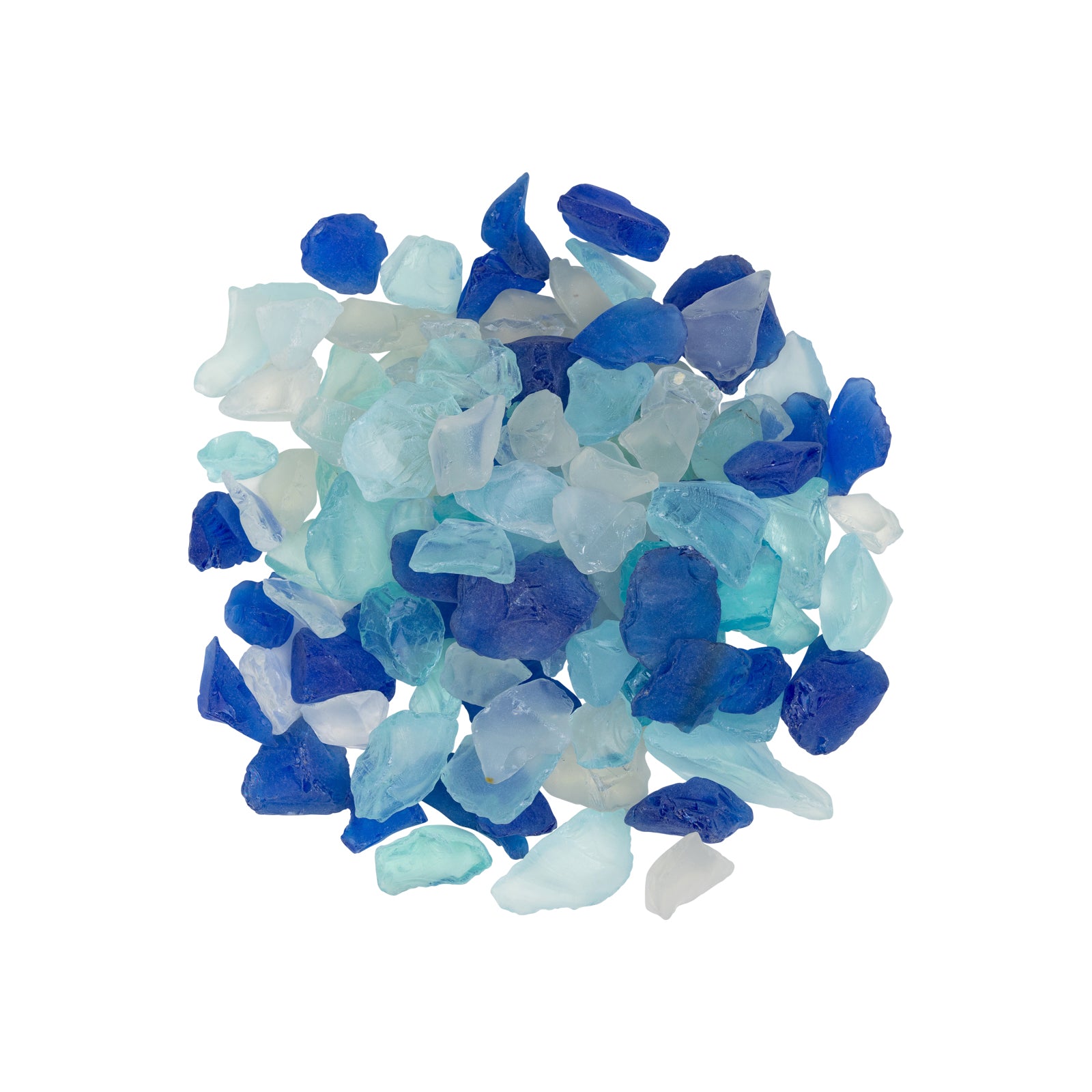 Mixed Blue Frosted Glass Pebbles 10-20mm – Tuscan Path